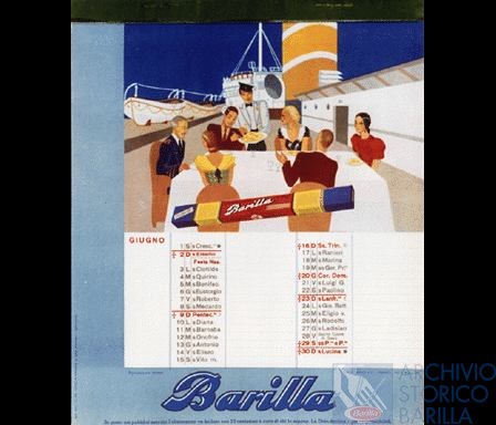 Calendario Barilla 1935 - La pasta nelle varie realtà sociali ...