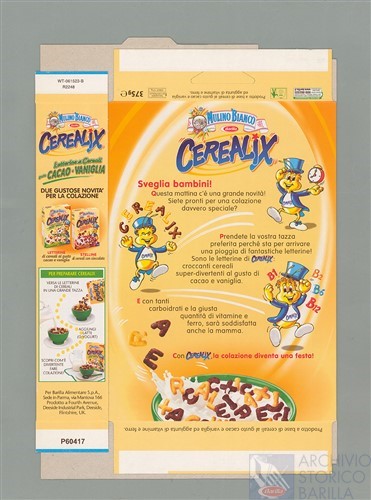 Serie di confezioni Cerealix Letterine con Cacao e Vaniglia MB ...