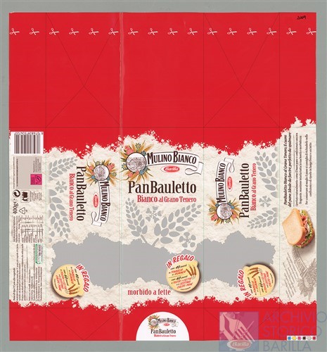 Serie di confezioni Pan Bauletto Bianco MB - Archivio Storico Barilla
